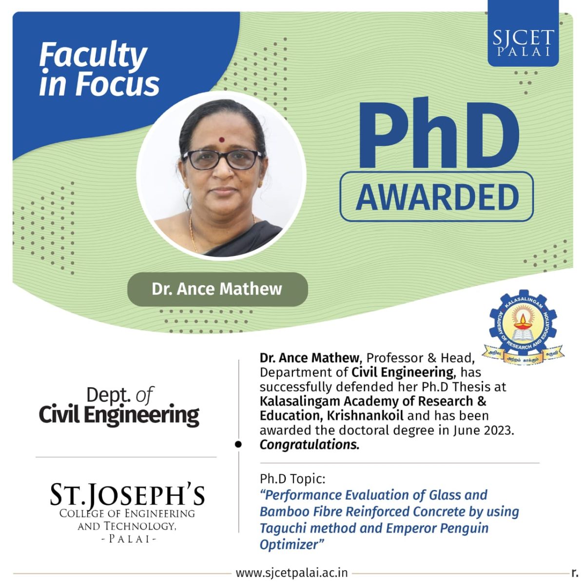 Department of Civil Engineering – SJCET Palai