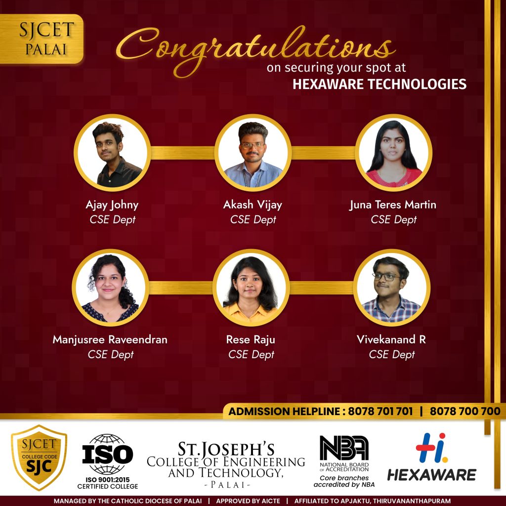 Department of Computer Science and Engineering – SJCET Palai